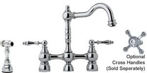 Franke FHF300 Double Lever Bar Cast Spout Faucet with Side Spray and ...