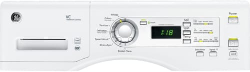 GE GFWH1200DWW 27 Inch Front-Load Washer with 3.6 cu. ft. Capacity, 7 ...