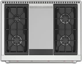 Wolf GR364G 36 Inch Pro-Style Gas Range with 5.5 cu. ft. Convection Oven, 4 Dual-Stacked Seal ...