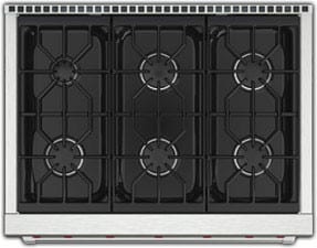 Wolf GR366 36 Inch Pro-Style Gas Range with 6 Dual-Stacked Sealed ...