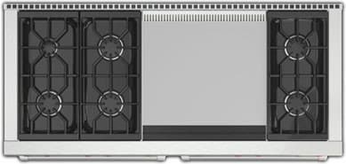 Wolf GR606DG 60 Inch Pro-Style Gas Range with 6 Dual-Stacked Sealed ...