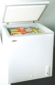 Haier HCM050EA 5.0 Cu. Ft. Chest Freezer with Space Saving Flat-Back ...