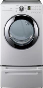 LG DLE2101W 27 Inch Electric Dryer with 7.3 cu. ft. Capacity, 7 Drying ...