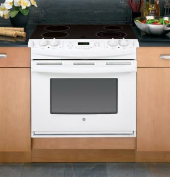 GE JD630DFWW 30 Inch Drop-in Electric Range with 4 Smoothtop Elements ...