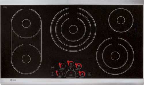 LG LCE3681ST 36 Inch Smoothtop Electric Cooktop 5 Steady Heat Elements ...