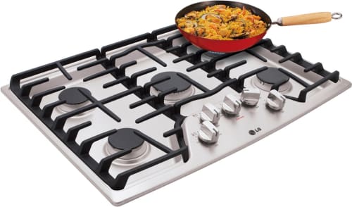 LG LCG3011ST 30 Inch Gas Cooktop with 5 Sealed Burners, Cast Iron ...