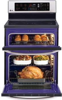 LG LDE3037ST 30 Inch Freestanding Electric Double-Oven Range with 5 ...