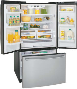 LG LFC25760TT 25 Cu. Ft. French Door Refrigerator with Glide N' Serve ...