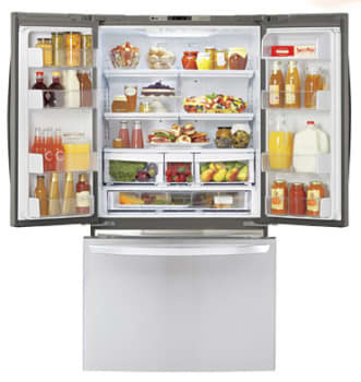 LG LFC25776ST 25.0 cu. ft. French Door Refrigerator with 4 Split Spill ...