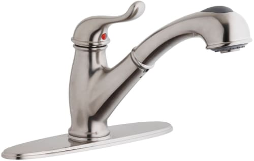Elkay LK4000LS Single Lever Pull-Out Faucet with 8 7/8 Inch Reach, 2 ...