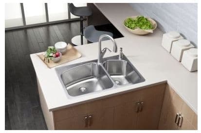 Elkay LKHSR2509RPD3 33 Inch Drop In/Undermount Double Bowl Stainless ...
