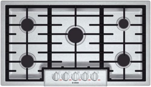 Bosch NGMP655UC 37 Inch Gas Cooktop with 5 Sealed Burners, 20,000 BTU ...
