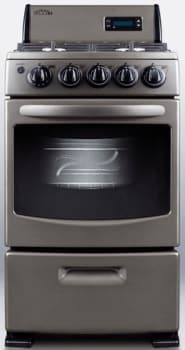 Summit PRO20 20 Inch Freestanding Gas Range with 4 Sealed Burners, 2.62 ...