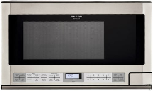 Sharp R1214T 1.5 cu. ft. Over the Counter Microwave Oven with 1,100 ...