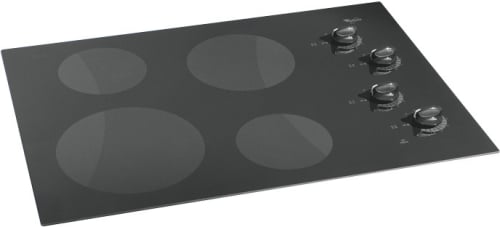 Whirlpool RCC3024LB 30 Inch Electric Cooktop w/ 4 Elements and Ceramic ...