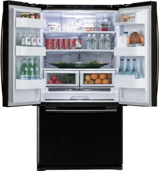 Samsung RF263AEBP 25.8 cu. ft. French-Door Refrigerator with 5 Glass ...