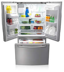 Samsung RFG297HDRS 28.5 cu. ft. French Door Refrigerator with Spill ...