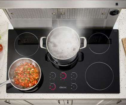 Dacor RNCT365B 36 Inch Induction Cooktop with 5 Element Zones, Touch ...