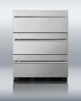 Summit SP6DSSTBTHIN7ADA 24 Inch Triple Drawer Refrigerator with Spring ...