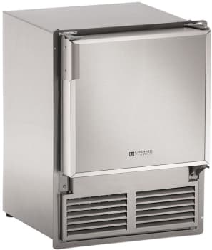 U Line ULNSS1095FC03 14 Inch Marine RV Crescent Ice Maker with 12 lbs. of Ice Storage 23 lbs. Daily Ice Production No Drain Required Manual Defrost Multiple Mounting Options and Stainless Steel Design...