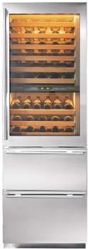 Sub-Zero 427RGRH 27 Inch Built-in Tri Zone Wine/Refrigerator Storage ...