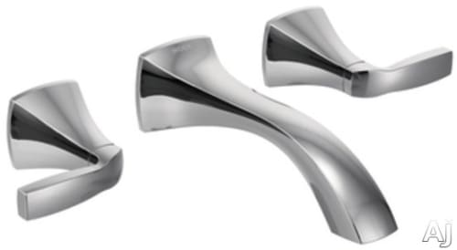 Moen T6906 Double Lever Wall-Mount Bathroom Faucet with 4 5/8 Inch ...