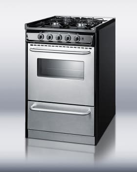 Summit TLM11027BFRWY 20 Inch Slide-in Gas Range with 4 Sealed Burners ...