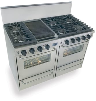 FiveStar TPN5317BW 48 Inch Freestanding Professional Gas Range with 6 ...