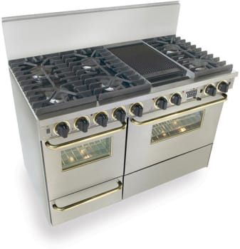 FiveStar TPN5377BSW 48 Inch Freestanding Professional Dual Fuel Range ...