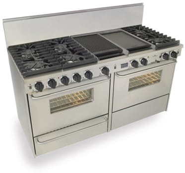 FiveStar TTN6377BW 60 Inch Pro-Style Dual-Fuel Natural Gas Range with 6 ...