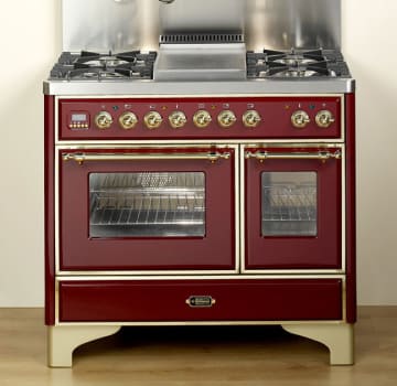Ilve UMD100SMPA 40 Inch Traditional-Style Dual Fuel Range with 4 Sealed ...