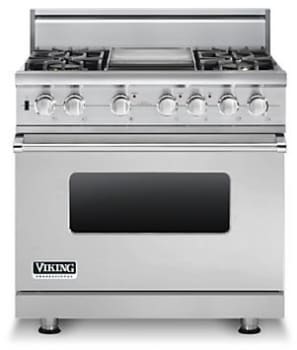 Viking VDSC5364GSSLP 36 Inch Pro-Style Dual-Fuel Range with 4 VSH Pro ...