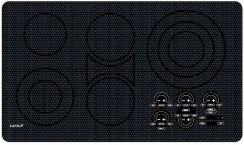 Wolf CT36EU 36 Inch Smoothtop Electric Cooktop with 5 Heating Elements ...