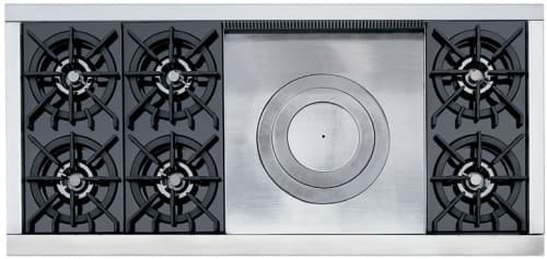 Wolf R606F 60 Inch Pro-Style Gas Range with 6 Dual Brass Open Burners ...
