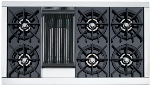 Wolf R486C 48 Inch Pro-Style Gas Range with 6 Dual Brass Open Burners ...