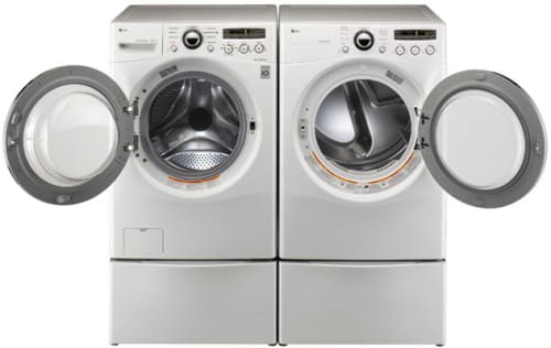 LG WM2350HWC 27 Inch Front-Load Washer with 3.7 cu. ft. Capacity, 9 ...
