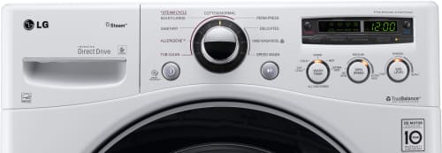 LG WM2650HWA 27 Inch 3.6 cu. ft. Front Load Washer with 9 Wash Cycles ...
