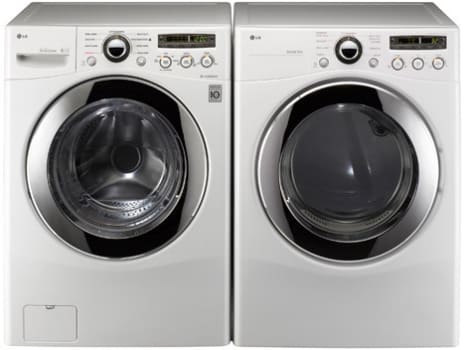 LG WM2350HWC 27 Inch Front-Load Washer with 3.7 cu. ft. Capacity, 9 ...