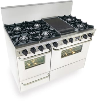 FiveStar WTN5257W 48 Inch Pro-Style Dual-Fuel Natural Gas Range with 6 ...