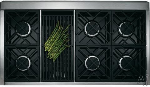Monogram ZGP486LRRSS 48 Inch Pro-Style All-Gas Range with 6 Sealed Dual ...
