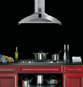 Monogram ZV850SPSS 36 Inch Island Mount Chimney Range Hood with ...