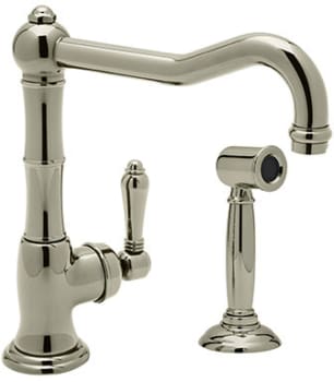 Rohl A3650LMWSSTN2 Single Handle Cast Spout Faucet with 9 Inch Spout ...