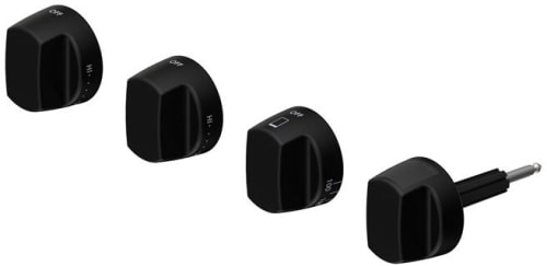 Wolf 828443 Black Knobs - 5 Piece Set (Default Knob Option - No Additional Charge)