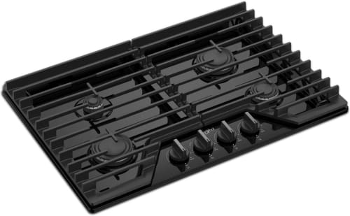 Whirlpool WCGK3030PB 30 Inch Gas Cooktop with 4 Sealed Burners ...