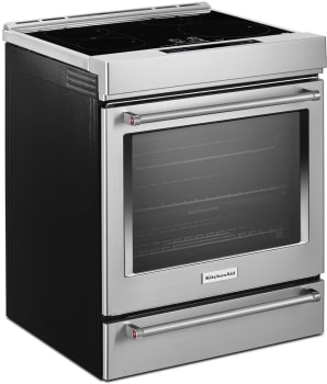 KitchenAid KSIS730PSS 30 Inch Slide-In Induction Range with 4 Elements ...