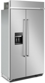 KitchenAid KBSD702MPS 42 Inch Built-In Side-by-Side Refrigerator with ...