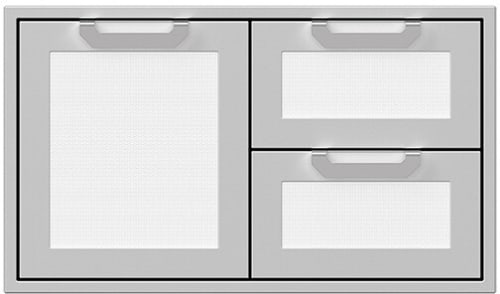 Hestan AGSDR36WH 36 Inch Double Drawer and Storage Door Combination: Froth