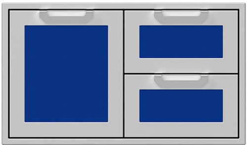 Hestan AGSDR36BU 36 Inch Double Drawer and Storage Door Combination: Prince