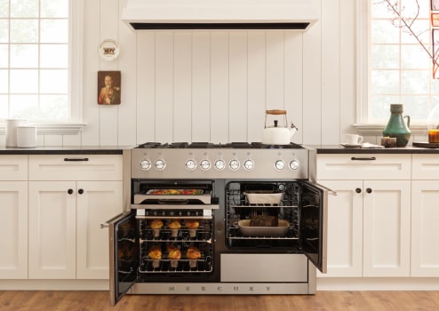 AGA AMC48DFCWG 48 Inch Freestanding Dual Fuel Range with 5 Sealed ...