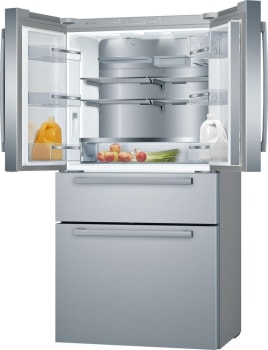 Bosch B36CL80SNS 36 Inch Counter Depth French Door Smart Refrigerator ...
